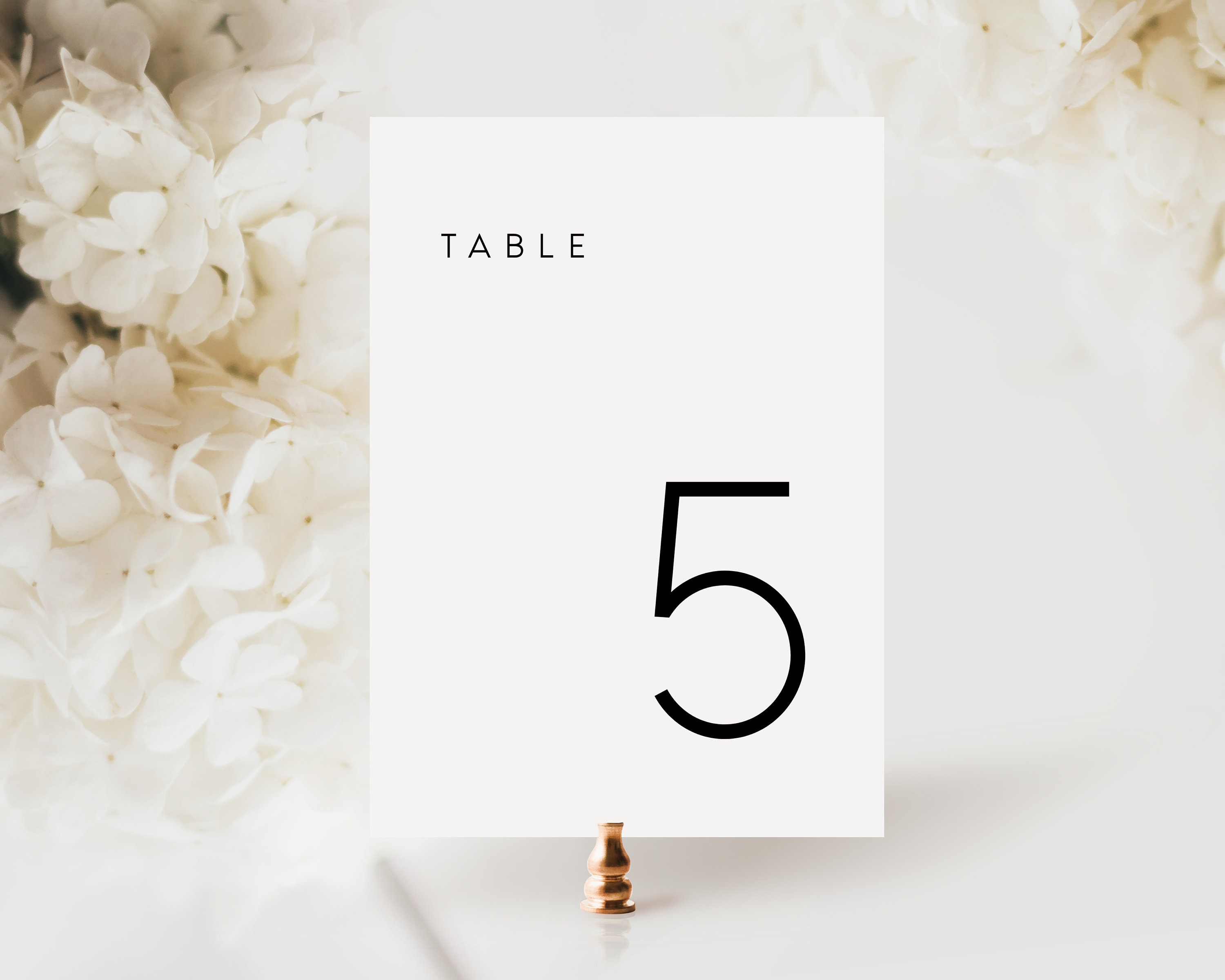Minimalist Modern Table Number Template Elegant Printable - Etsy UK