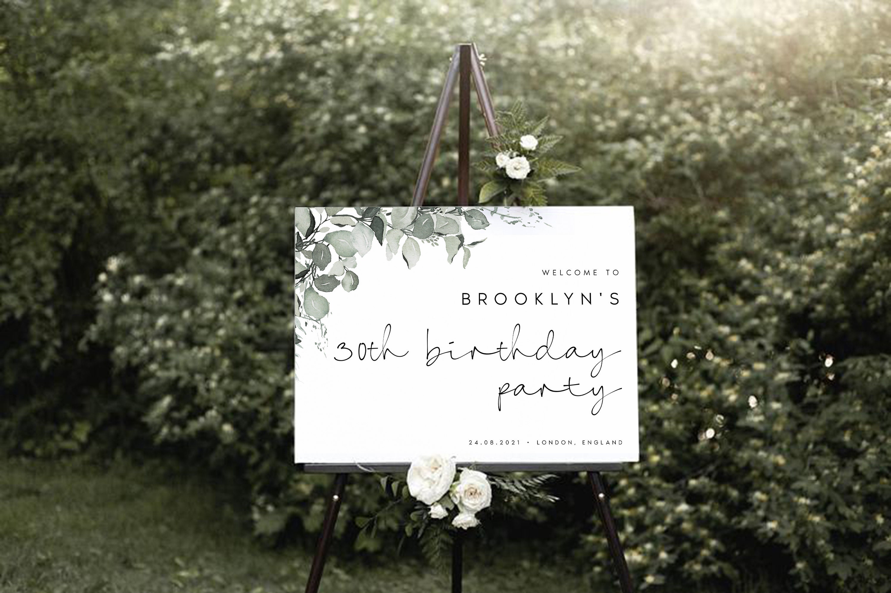 Minimalist Birthday Welcome Sign Template Printable Birthday | Etsy