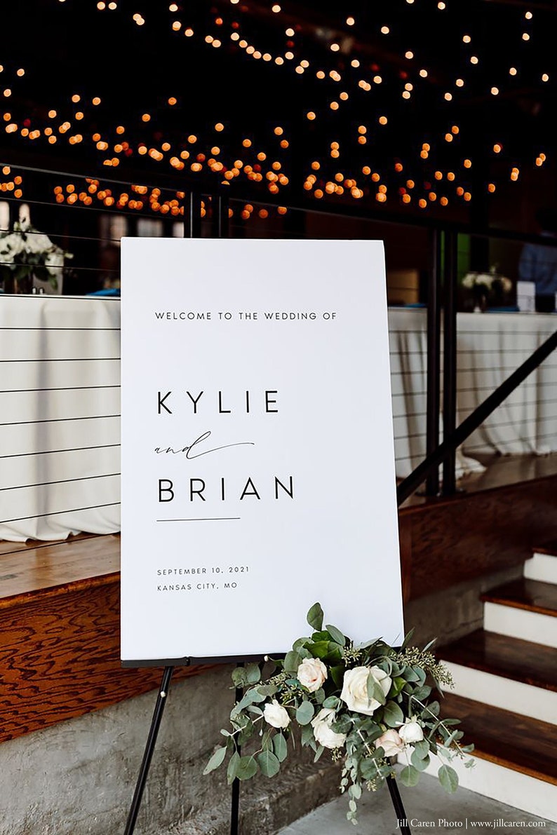 Minimalist Wedding Welcome Sign Welcome Wedding Sign Script - Etsy