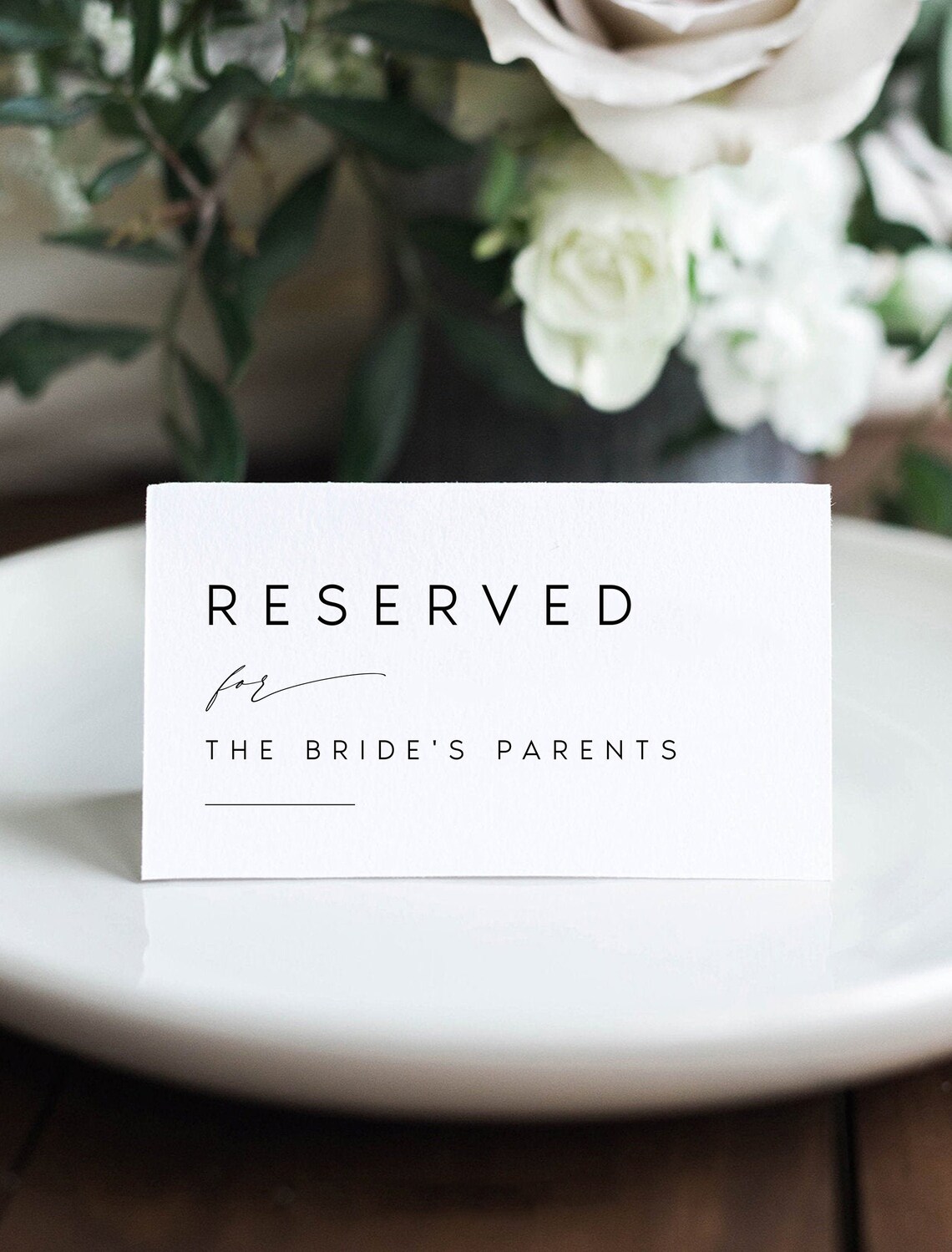 Reserved Sign Template Editable Minimalist Wedding Reserved | Etsy UK
