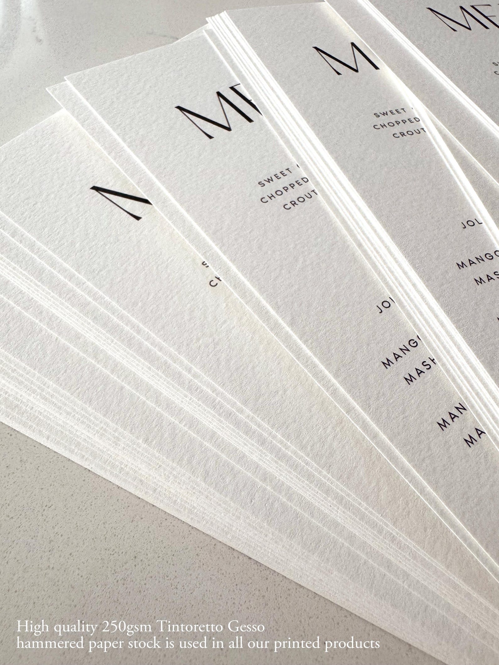 Printed Simple Elegant Wedding Menus, Modern Minimal Printed Menu Card ...