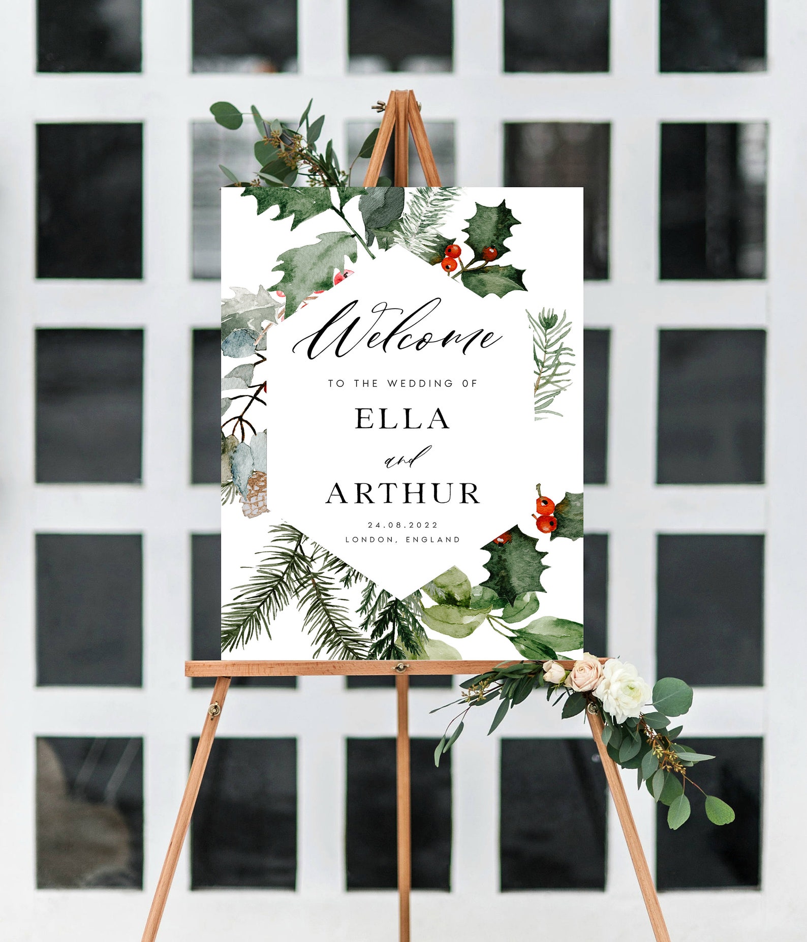 Winter Wedding Welcome Sign Welcome Wedding Sign Bridal - Etsy UK