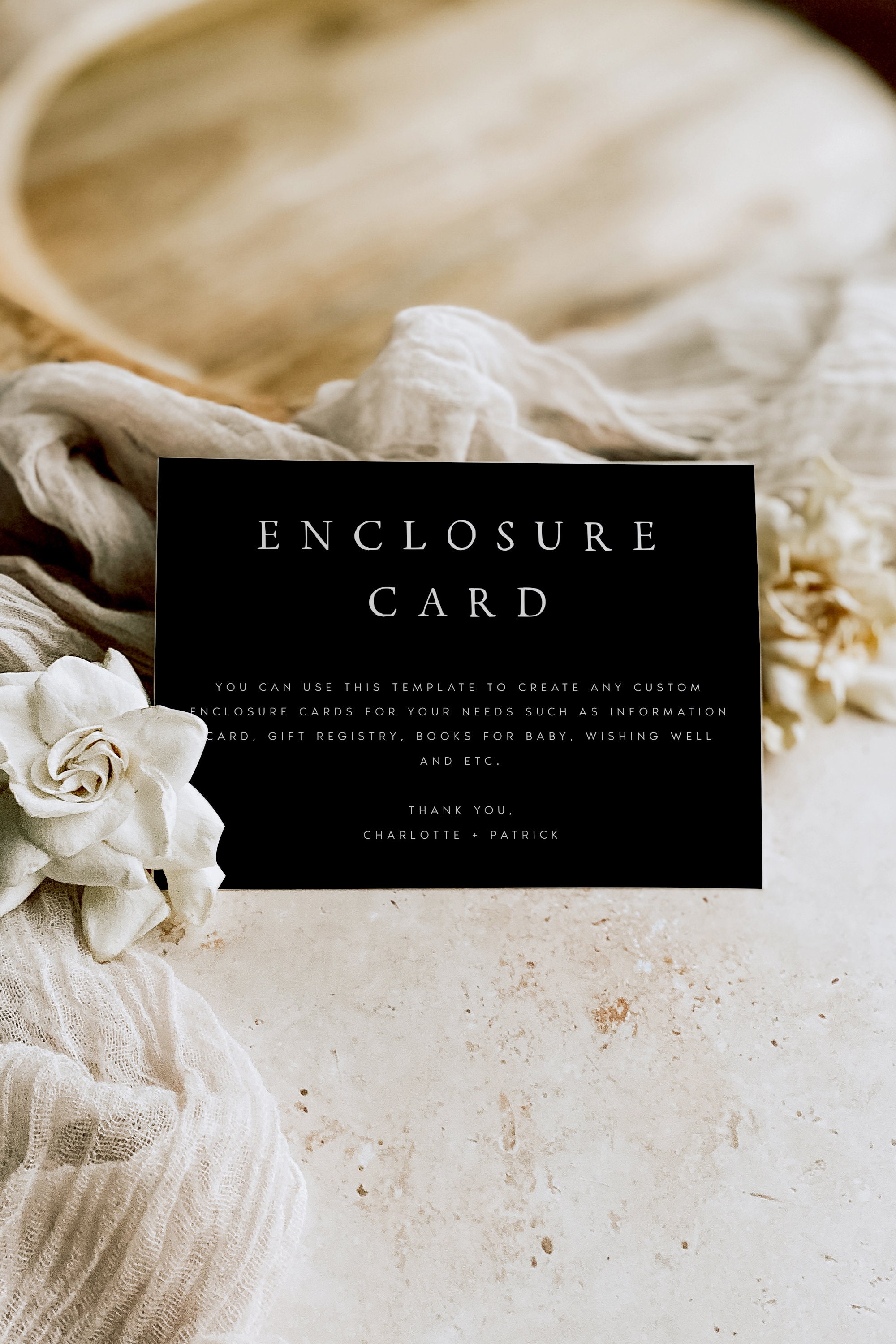 Minimalist Enclosure Card Template Editable Printable Baby | Etsy