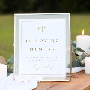 Faux Gold in Loving Memory Wedding Sign Template, Wedding Memorial Sign ...