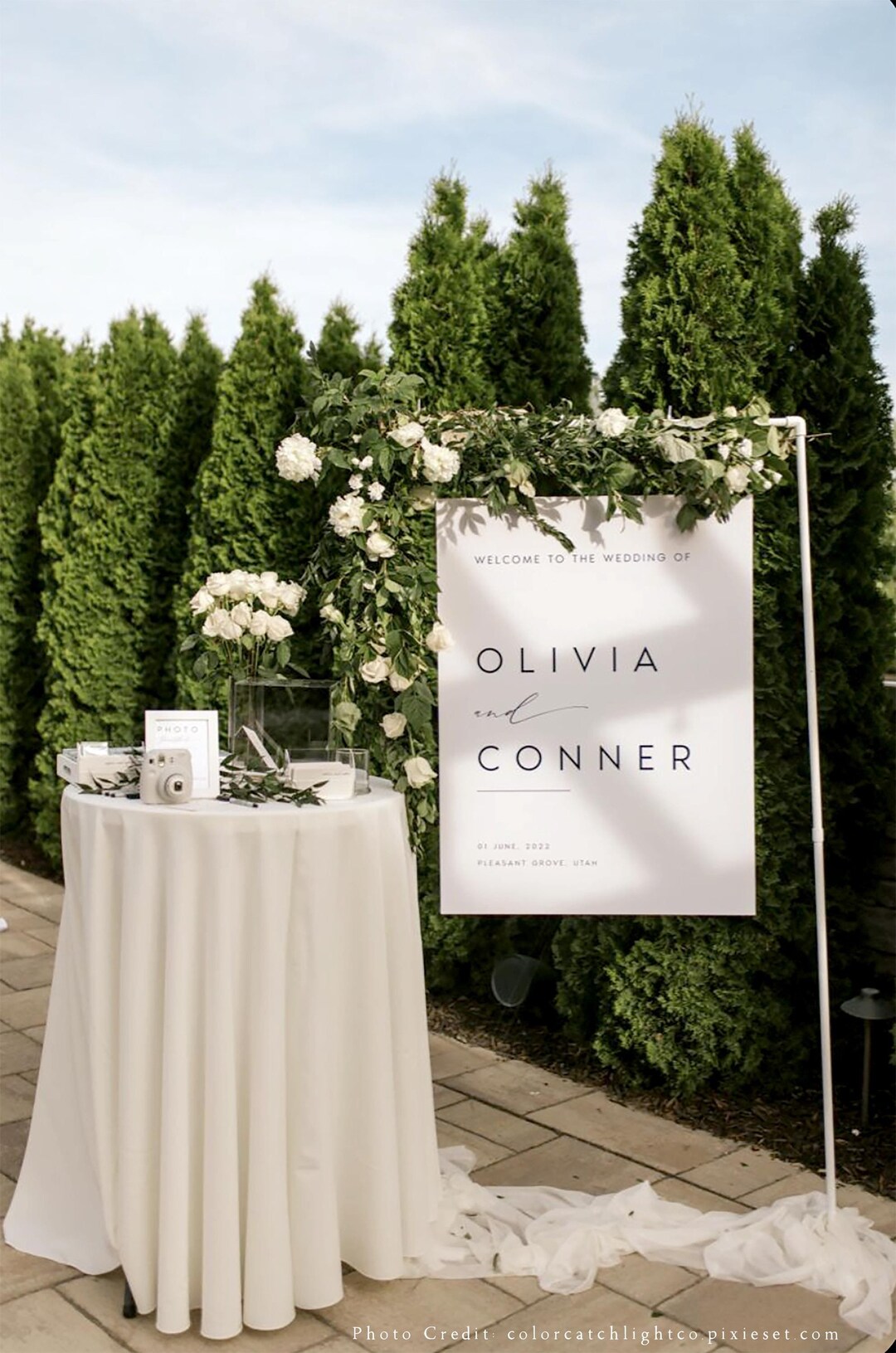 PRINTED Wedding Welcome Sign, Wedding Decor, Foam Board Wedding Signage ...