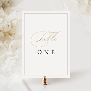 Gold Monogram Wedding Table Numbers Template (digital Download) CNDC - Etsy