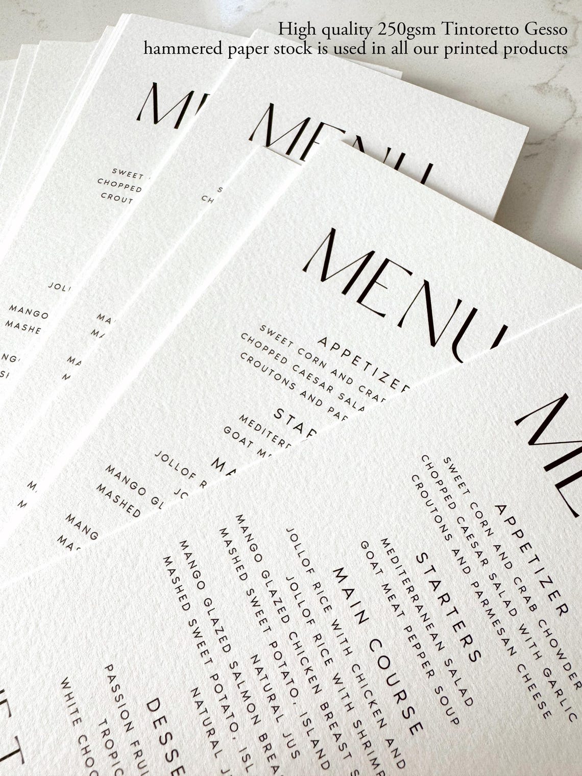 Arch Shape Wedding Menu Cards, Arch Shaped Dinner Menus, Printed Menus ...