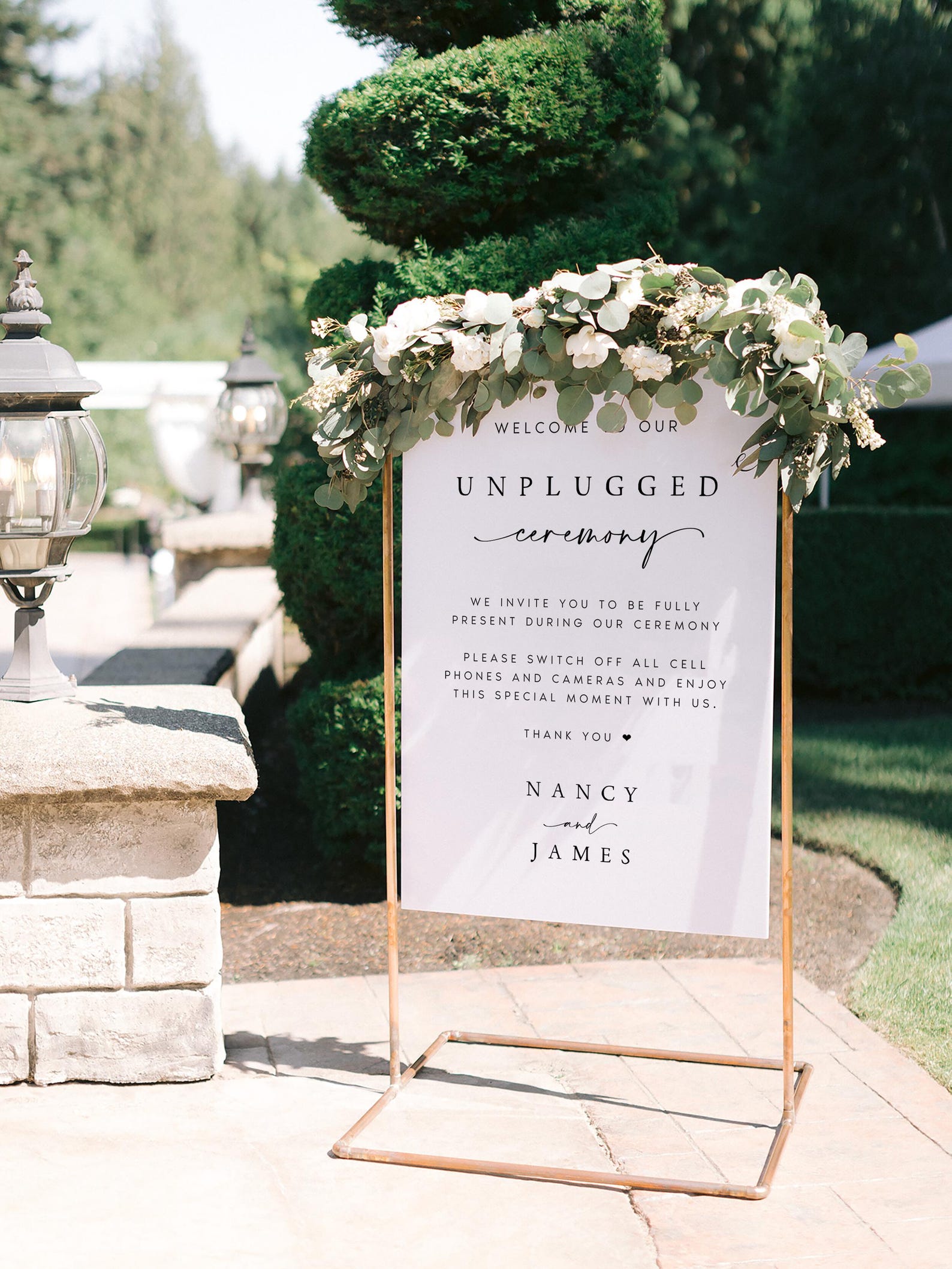 Boho Unplugged Ceremony Sign Template, Rustic Wedding Decor (digital ...