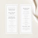 Modern Wedding Program Template, Minimalist Order of Service, Printable ...