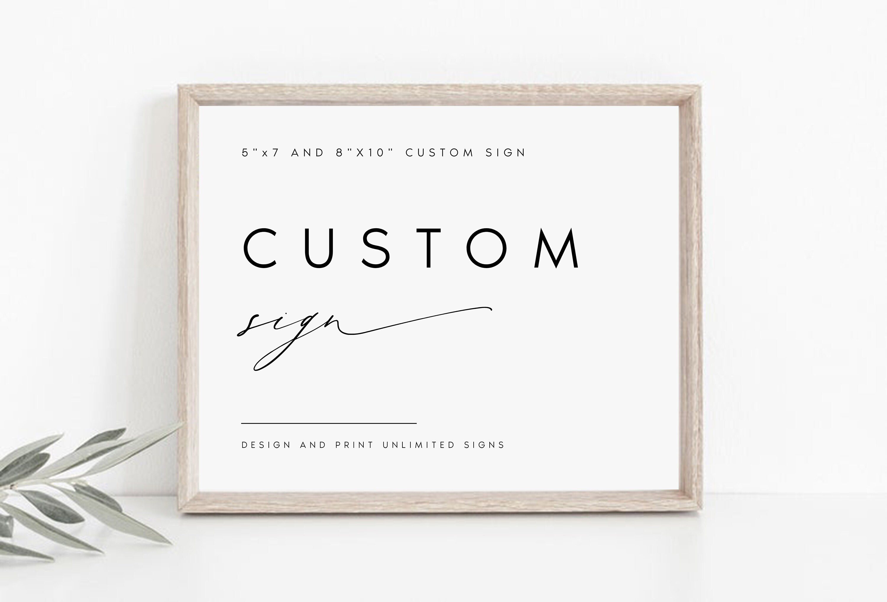 Modern Wedding Sign Template Minimalist Custom Sign - Etsy