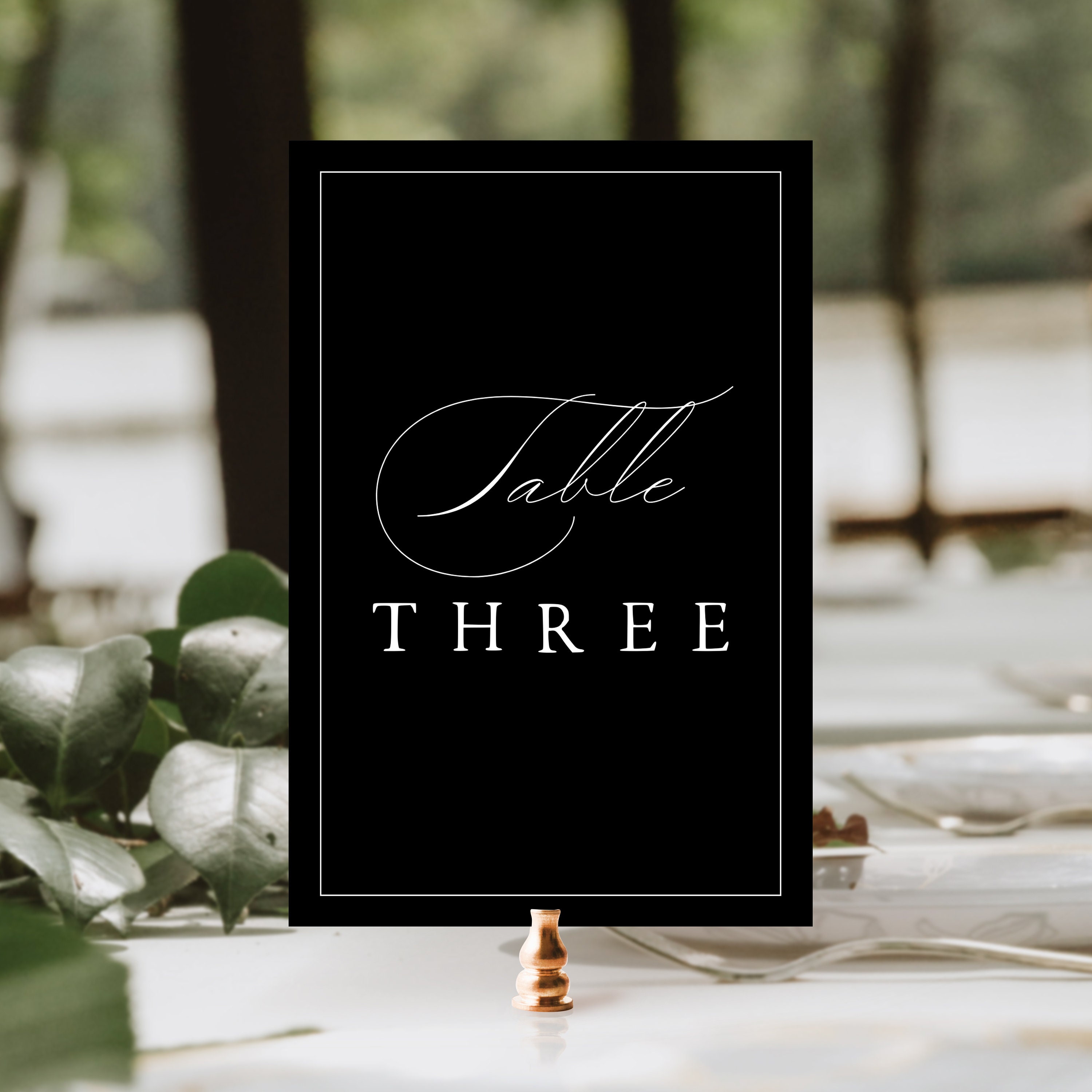 Elegant Script Wedding Table Number Template, Editable (digital ...