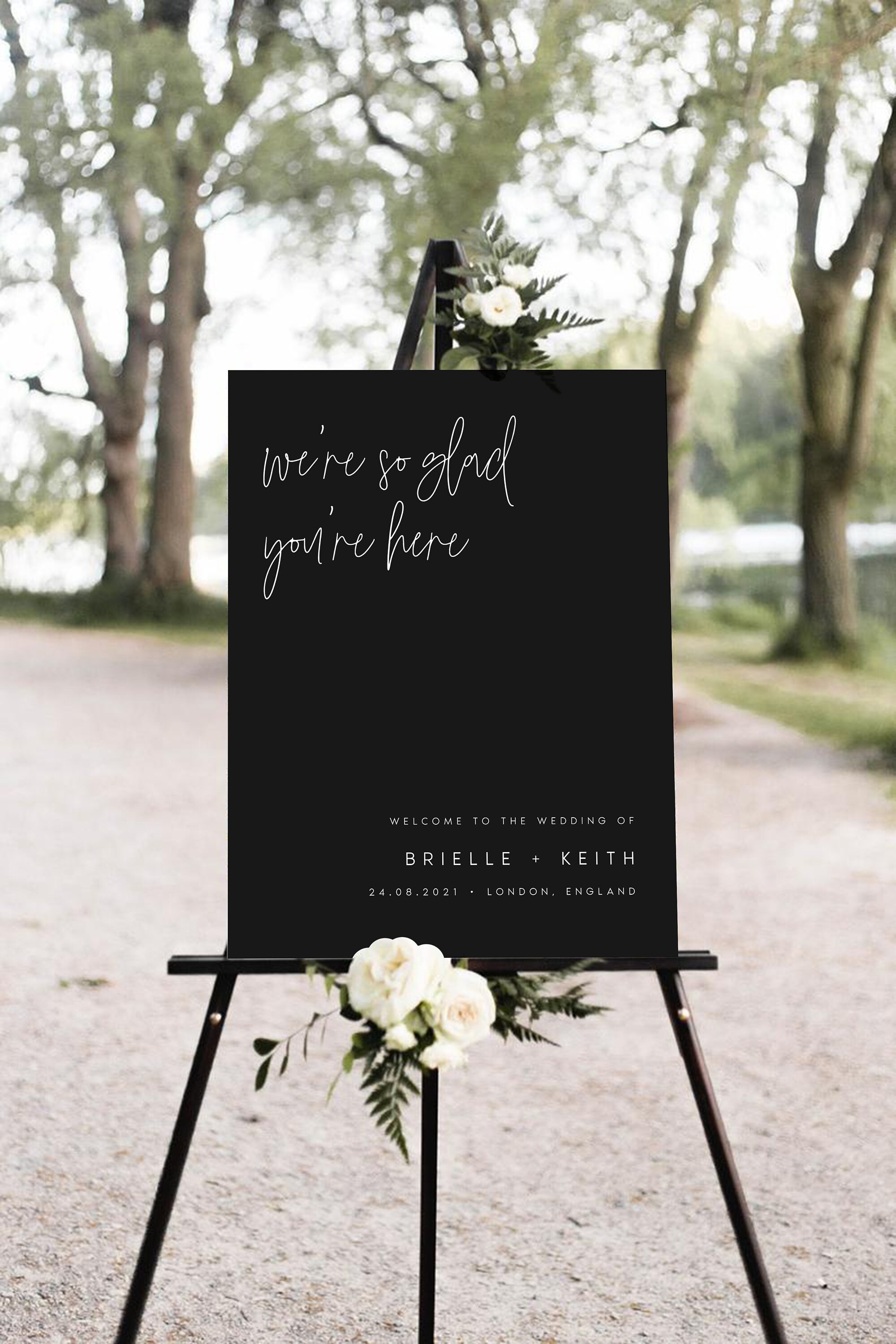 We're so Glad You're Here Minimalist Wedding Welcome | Etsy