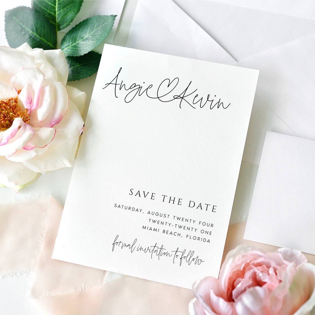 Save the Date Template, Printable Save the Date Card, Save the Day ...
