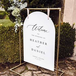 Arched Wedding Welcome Sign Template, Arch Welcome Sign, Wedding Decor ...