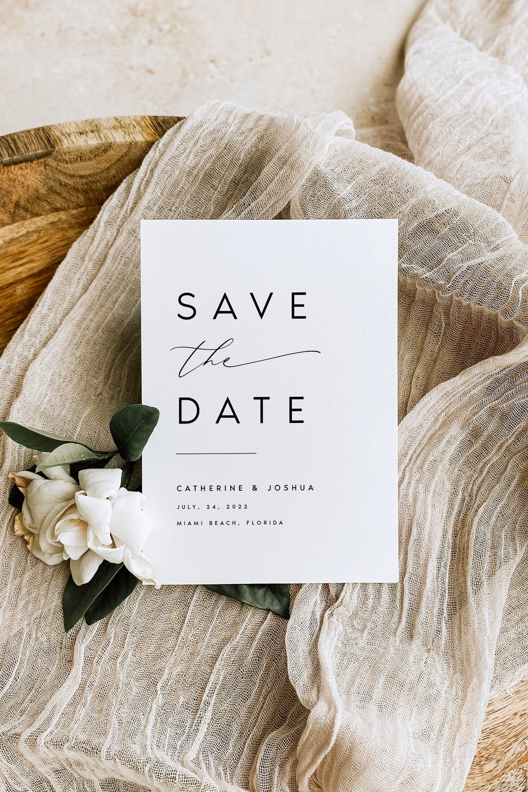 Elegant Save the Date Template Minimalist Save the Date - Etsy