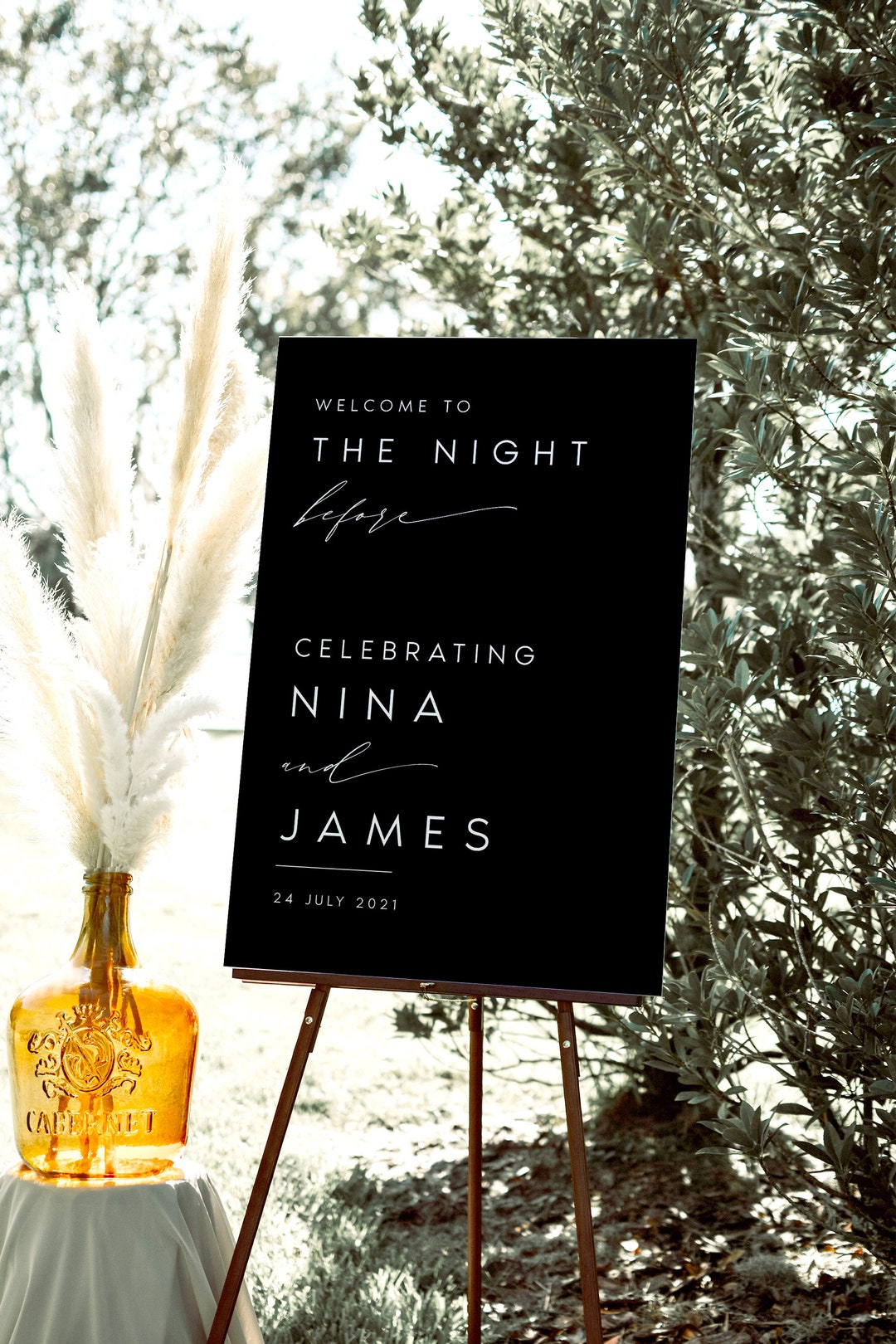 Modern Rehearsal Dinner Welcome Sign Template (printable) NINA - Etsy
