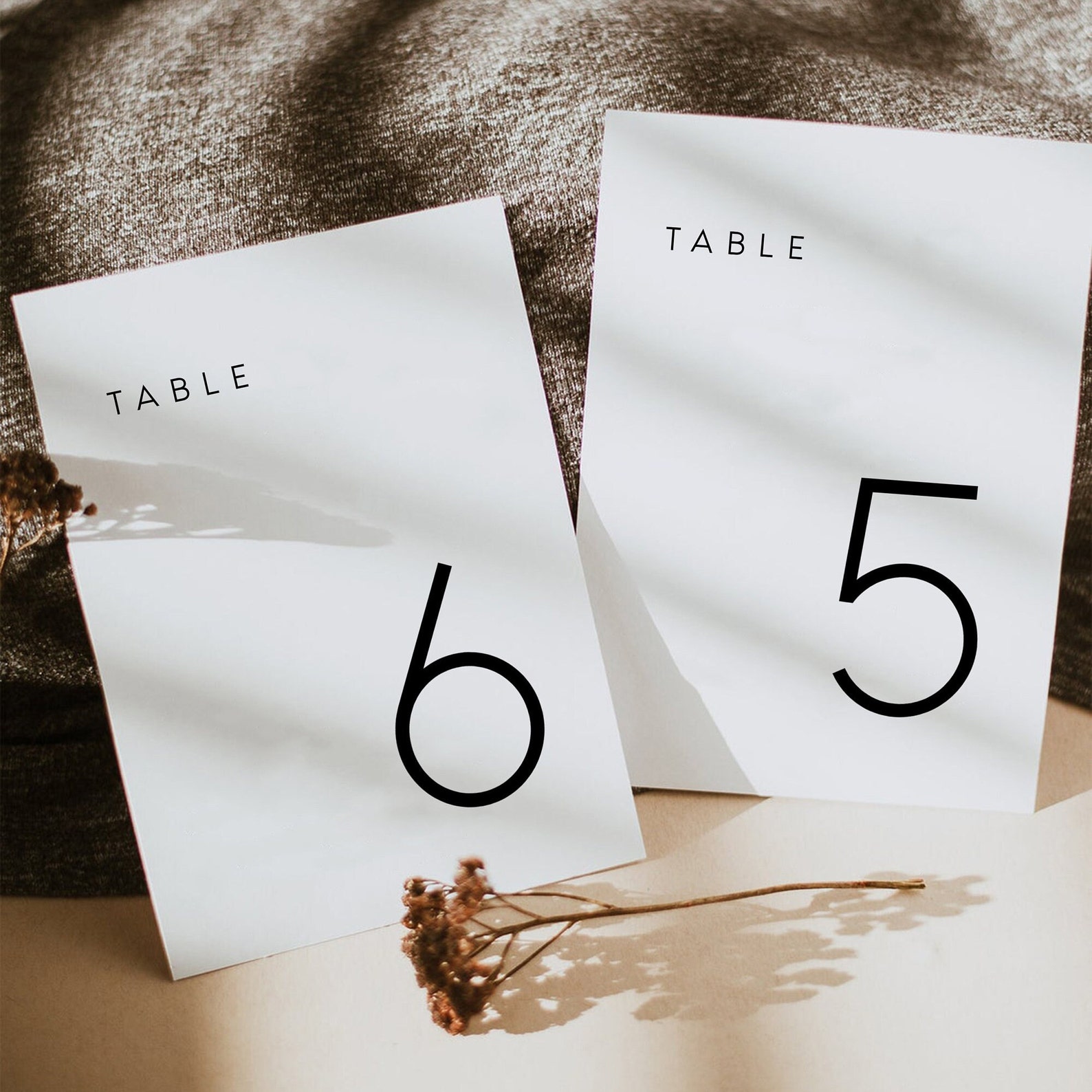 Modern Script Wedding Table Number Template (digital Download) - VAL56 ...