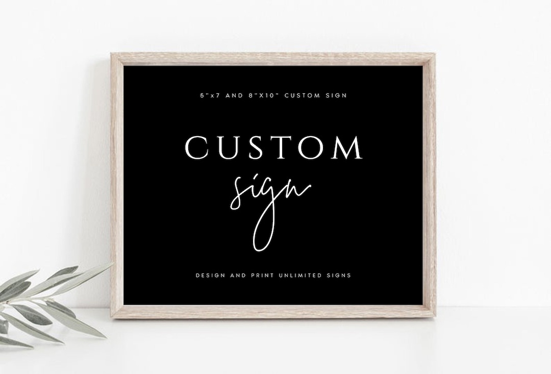 Modern Wedding Sign Template Minimalist Custom Sign - Etsy