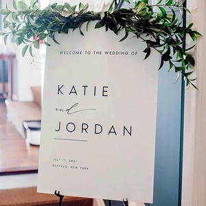 PRINTED Wedding Welcome Sign, Wedding Decor, Foam Board Wedding Signage ...