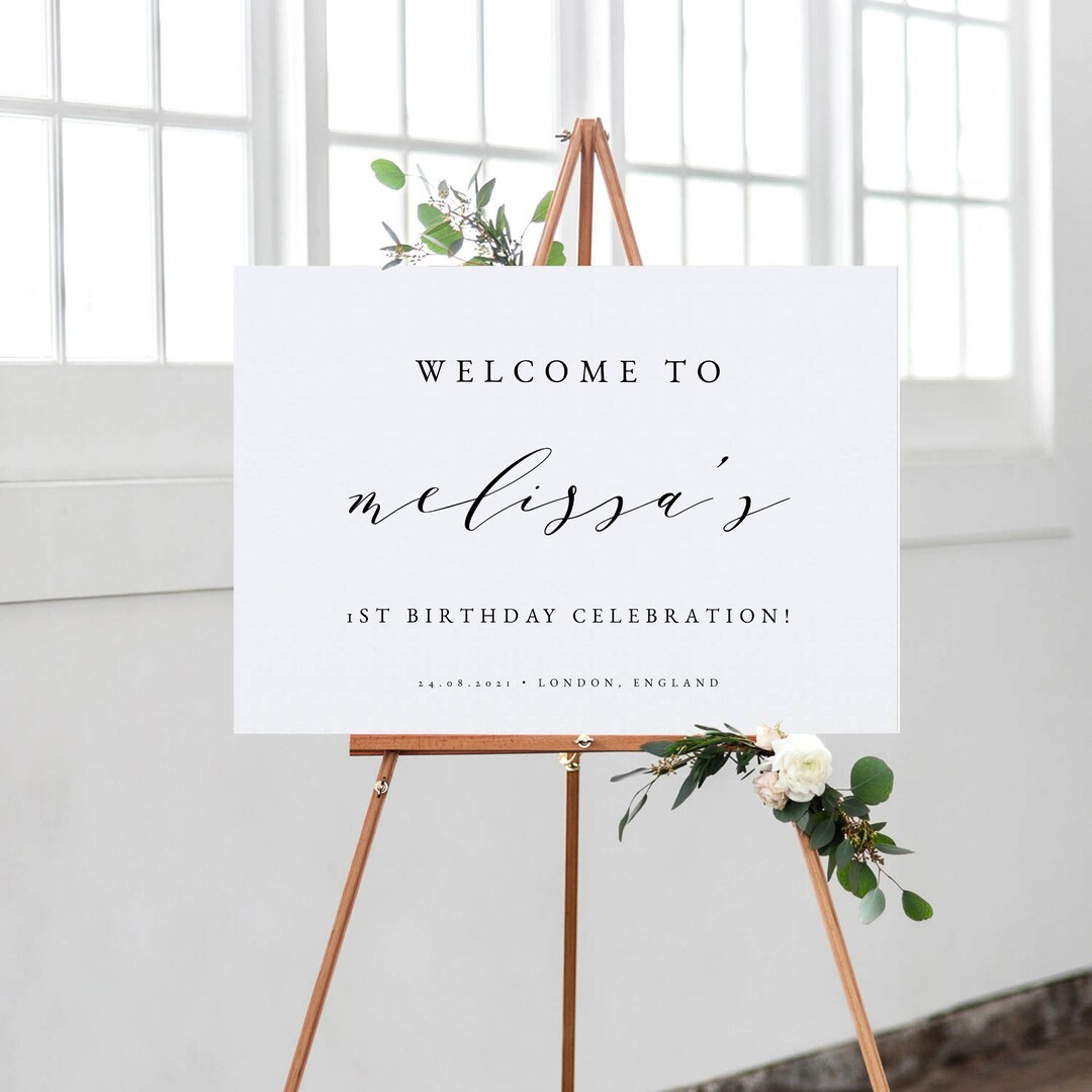 Welcome Birthday Party Sign, Birthday Welcome Sign, Birthday Party ...