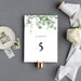 Eucalyptus Table Number Template, Printable, Editable Wedding Table ...