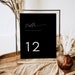 Modern Black Wedding Table Number Template Printable Script - Etsy
