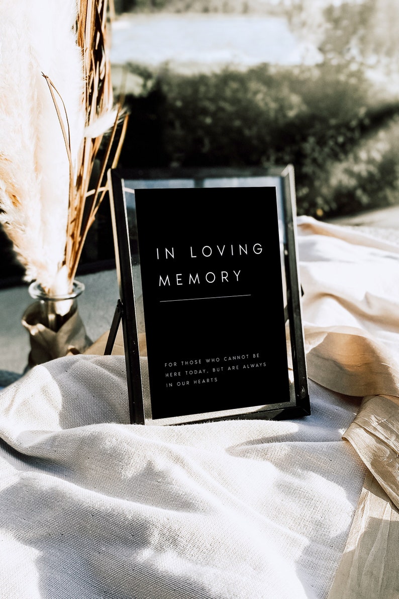 In Loving Memory Sign Template Printable in Loving Memory - Etsy