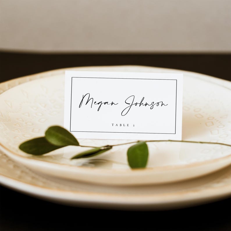 Printable Place Cards Template, Templett Custom Editable Digital ...