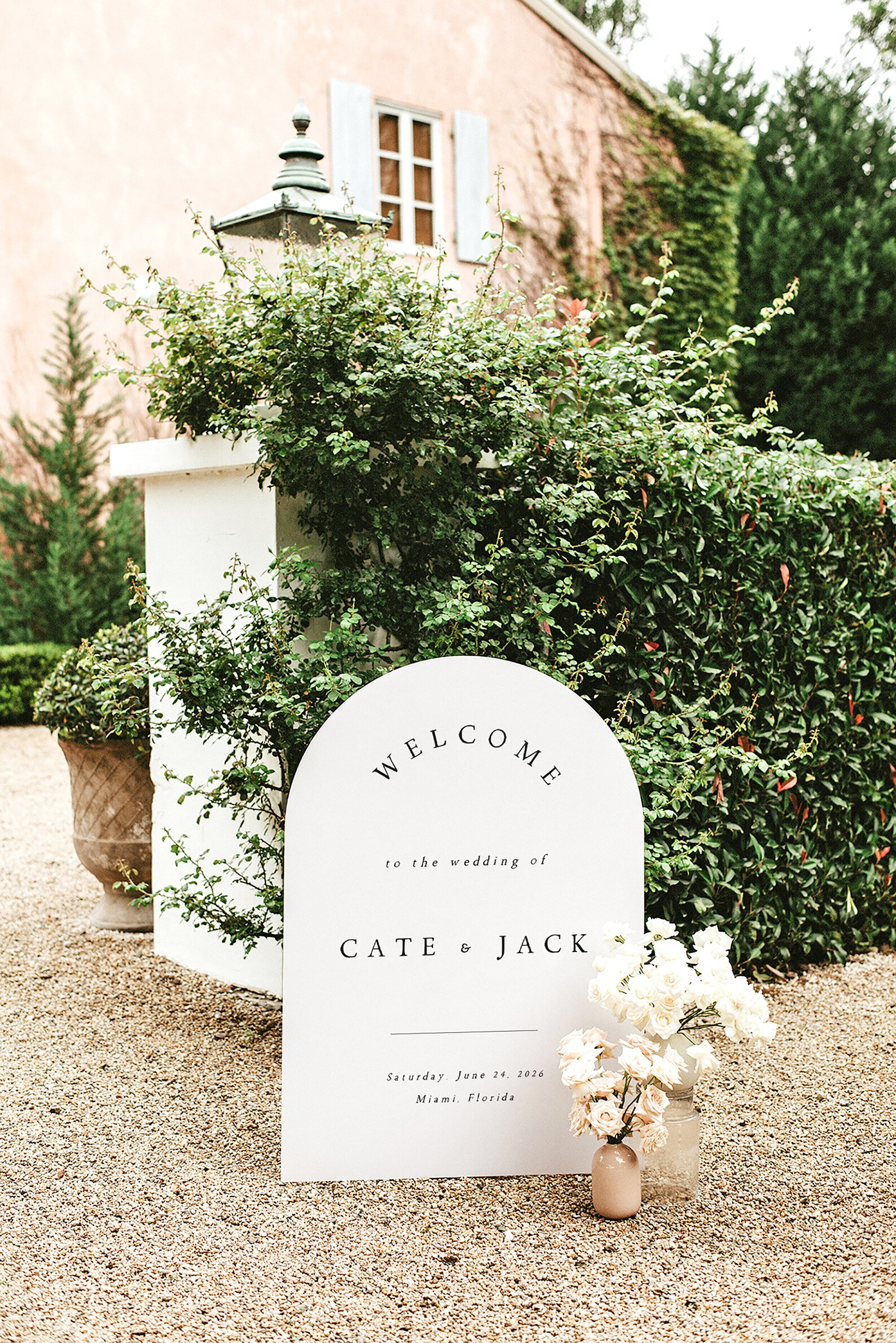 Arched Wedding Welcome Sign Template, Minimalist Modern Design (digital ...