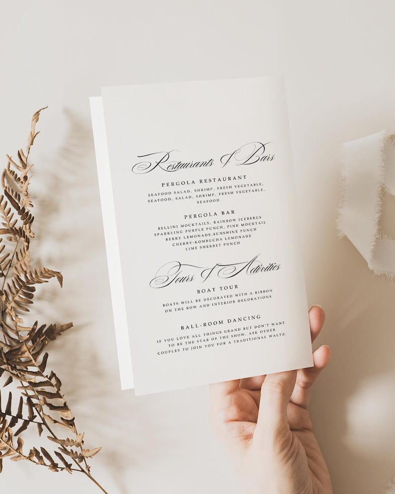 Wedding Ceremony Program Template Canva Design (digital Download) #SLNA ...