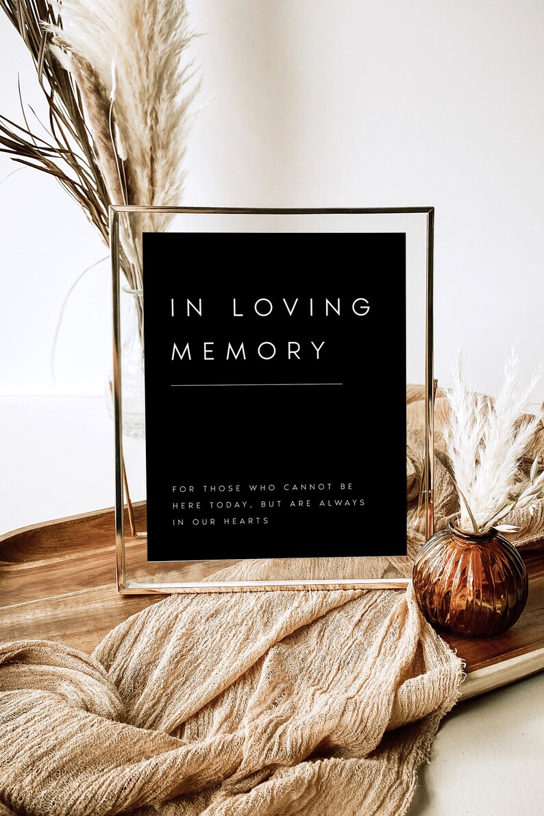 In Loving Memory Sign Template Printable in Loving Memory - Etsy