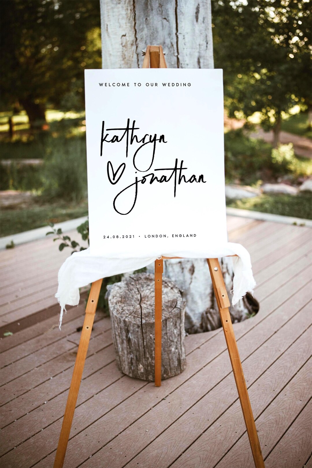 PRINTED Wedding Welcome Sign, Wedding Decor, Foam Board Wedding Signage ...
