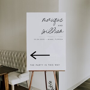 Wedding This Way Sign Template Download, Wedding Direction Sign ...