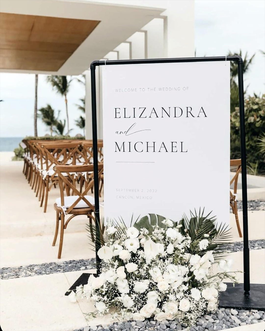 EDITABLE Modern Wedding Welcome Sign Template, Minimalist Wedding ...