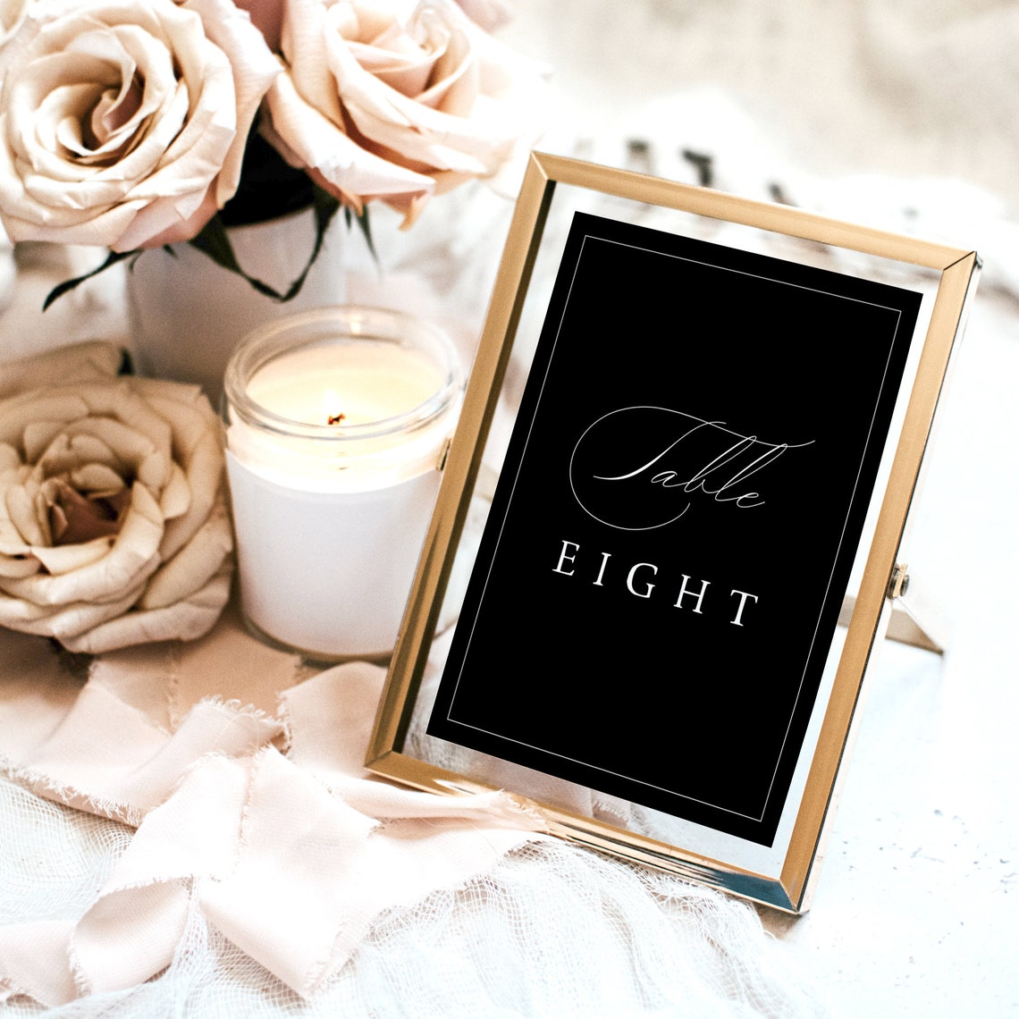 Elegant Script Wedding Table Number Template, Editable (digital ...