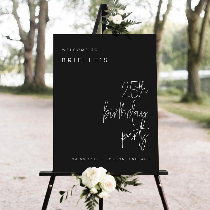 Birthday Party Sign - Etsy