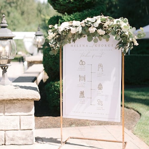 Wedding Timeline Sign Template, Wedding Schedule, Order of Events ...
