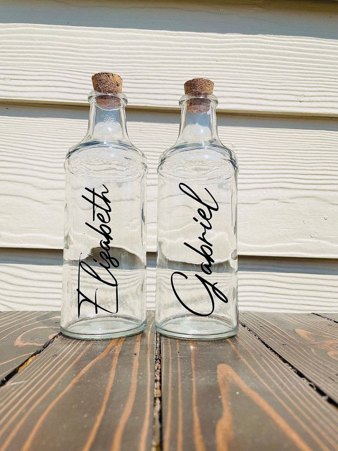 Sand Ceremony Set Personalized Glass Modern Blockwhite - Etsy