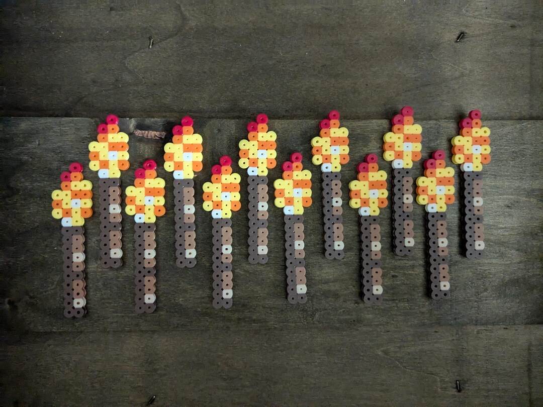 Minecraft Torch Cupcake/cake Toppers - Etsy