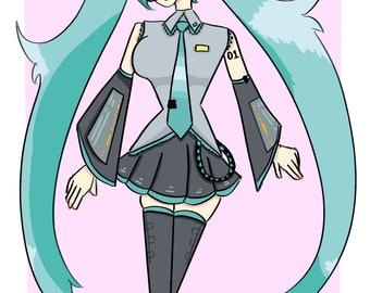 Hatsune Miku Print - Etsy
