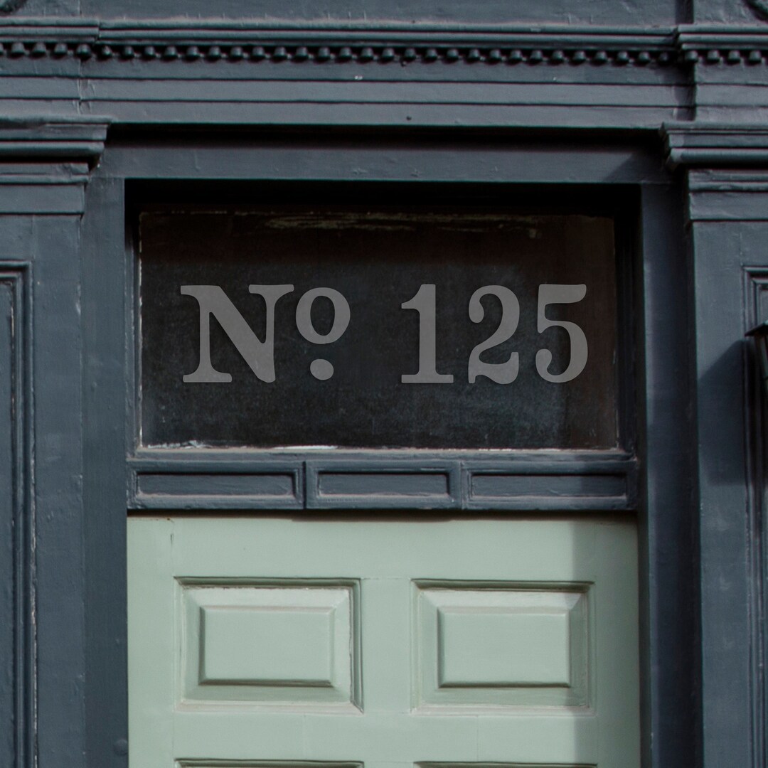 House Number Custom Glass Etch Effect Vinyl Window Sticker Decal - Etsy
