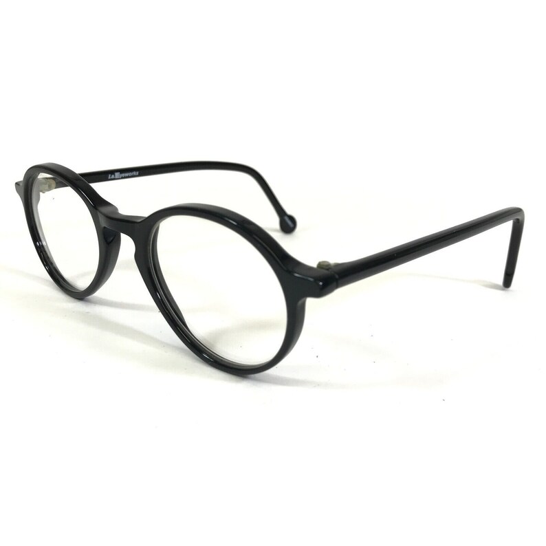 Vintage La Eyeworks Eyeglasses Frames BEBO 101 Black Round Full Rim 45 ...