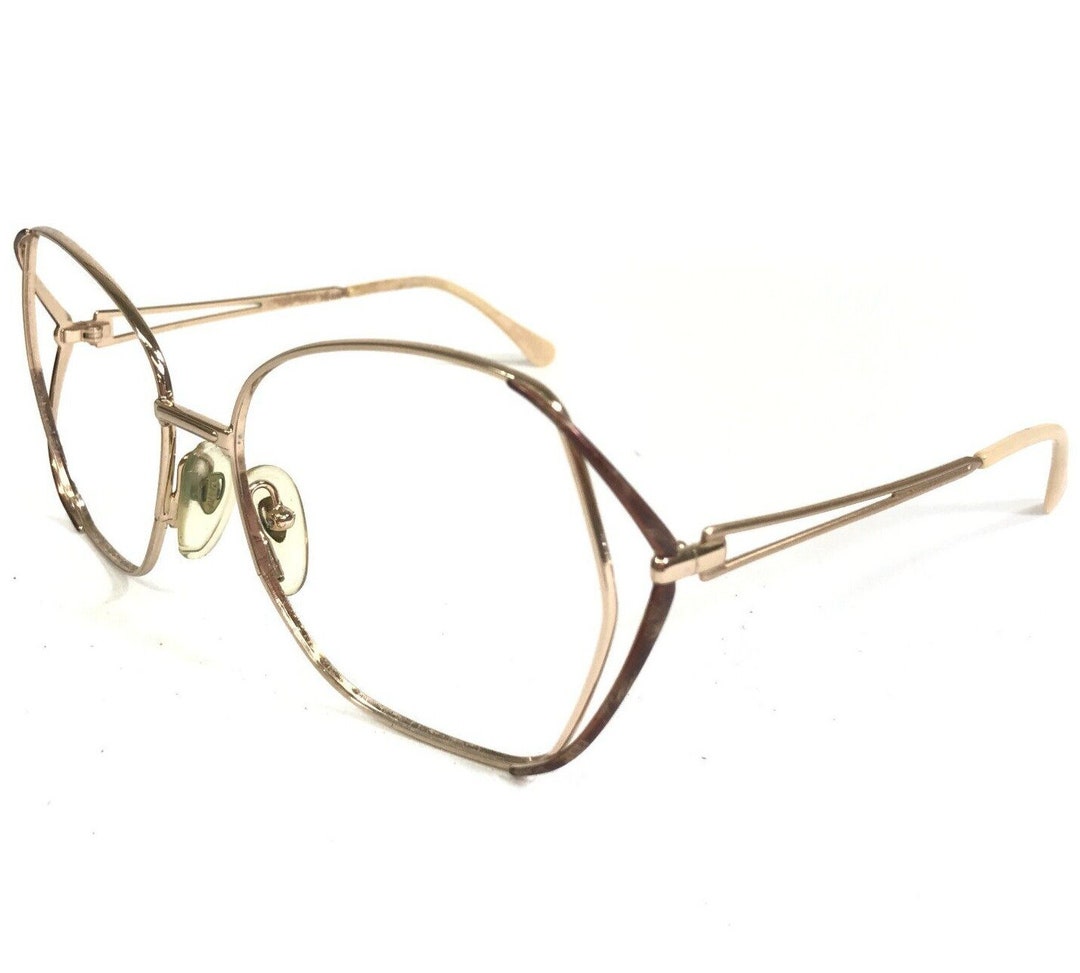 Vintage L'amy Eyeglasses Frames KATHY L733 Brown Gold Oversized 58-16 ...