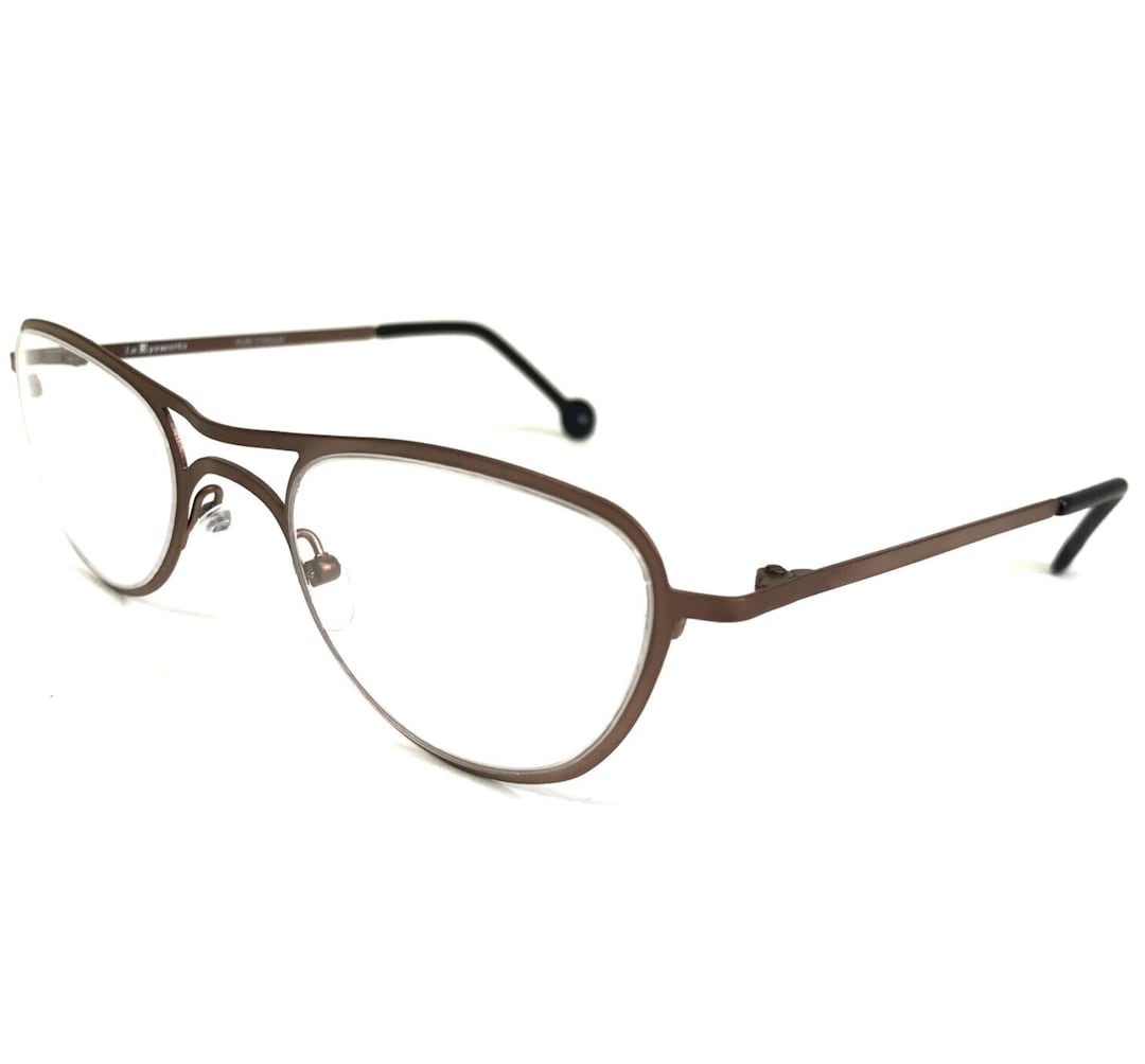 Vintage La Eyeworks Eyeglasses Frames SLAM 553 Brown Round - Etsy