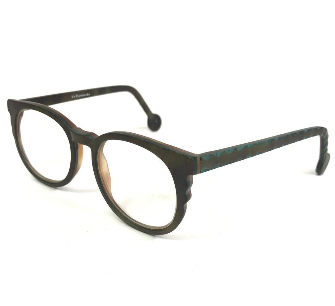 Vintage La Eyeworks Eyeglasses Frames SCARLETT 754M Matte Green Brown ...