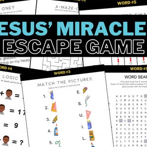 Jesus' Miracles Escape Room | Miracles Escape Game | Christian Escape ...