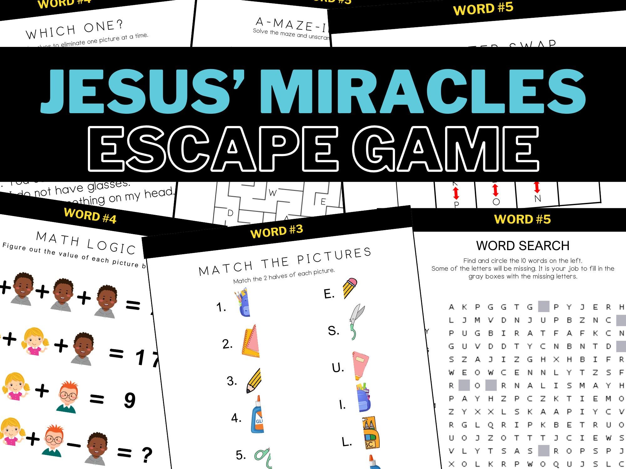 Jesus' Miracles Escape Room | Miracles Escape Game | Christian Escape ...