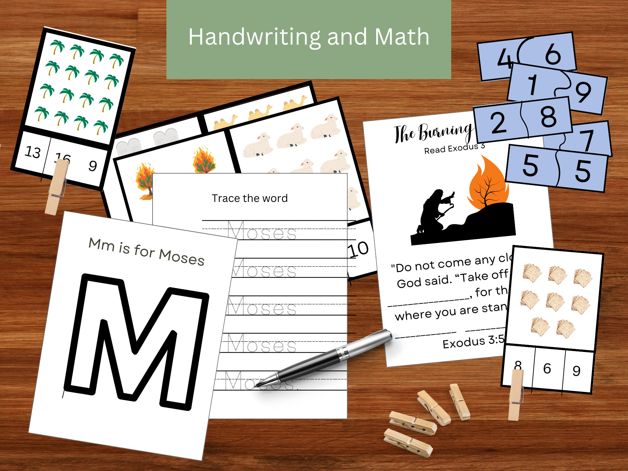 Moses Activity Pack | Moses Unit Study | Bible Activity Pack | Moses ...