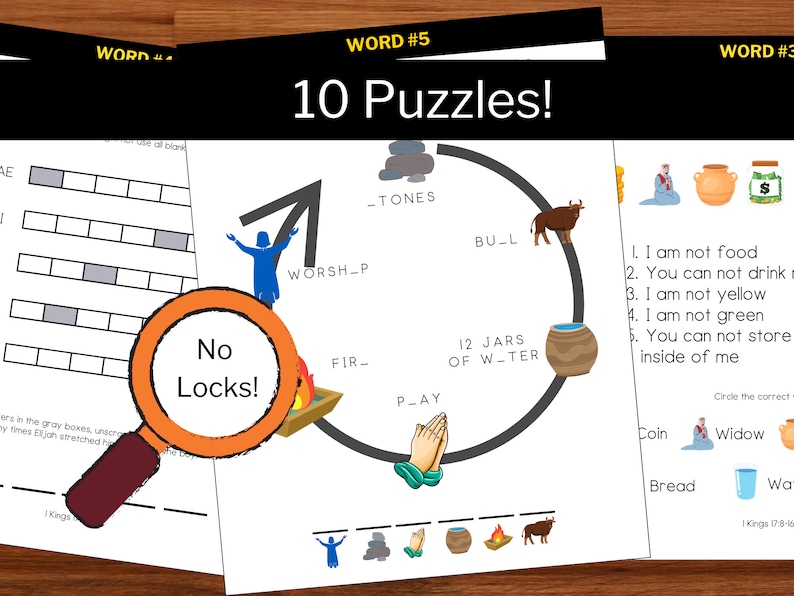 Elijah Escape Room: Printable Bible Game for Kids (digital Download) - Etsy