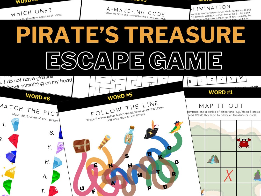 Pirate Escape Room | Birthday Escape Room | Pirate Birthday Party ...